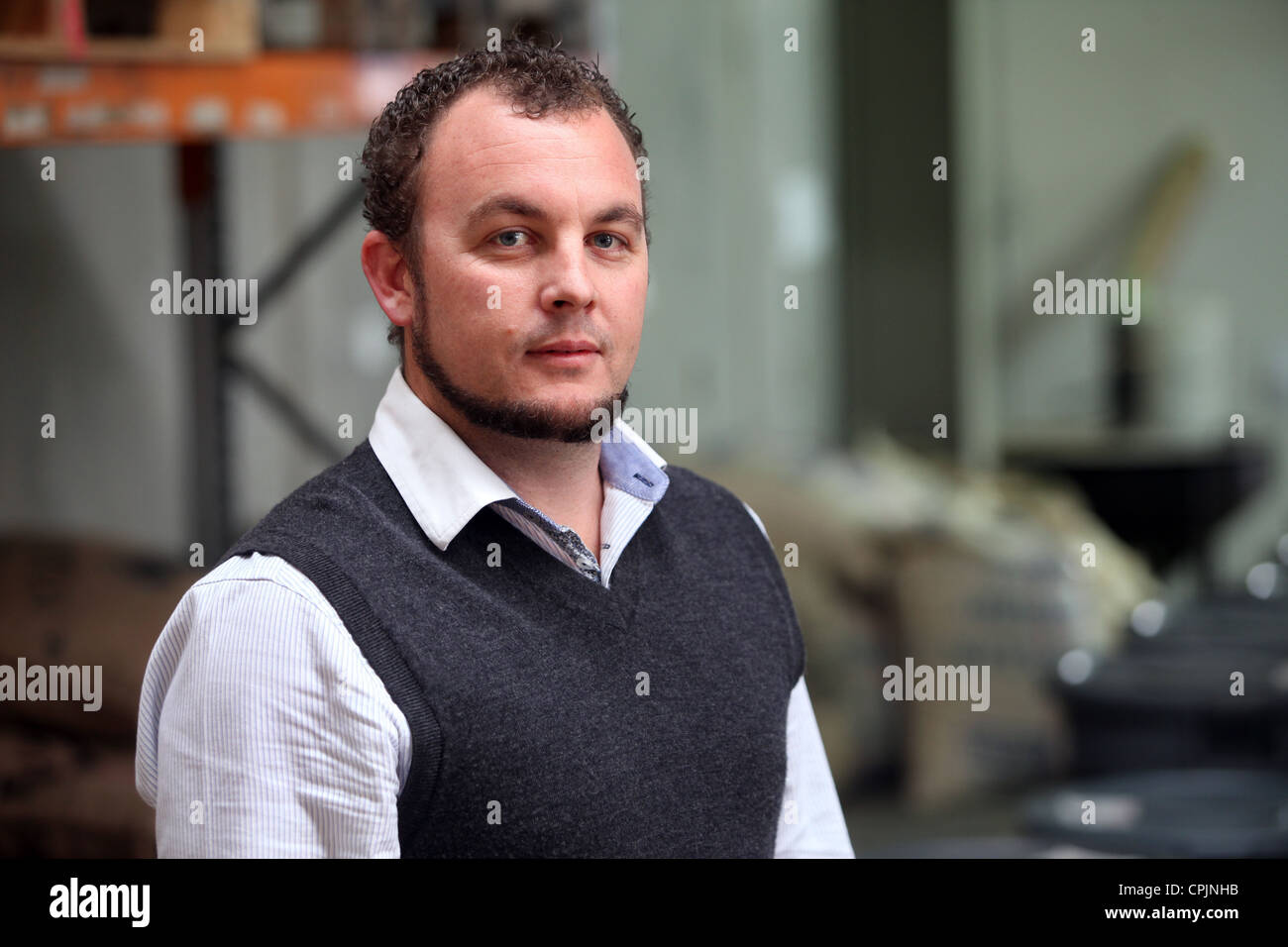 Hayden Thompson of Nelson roasters Pomeroy's, New Zealand Stock Photo ...