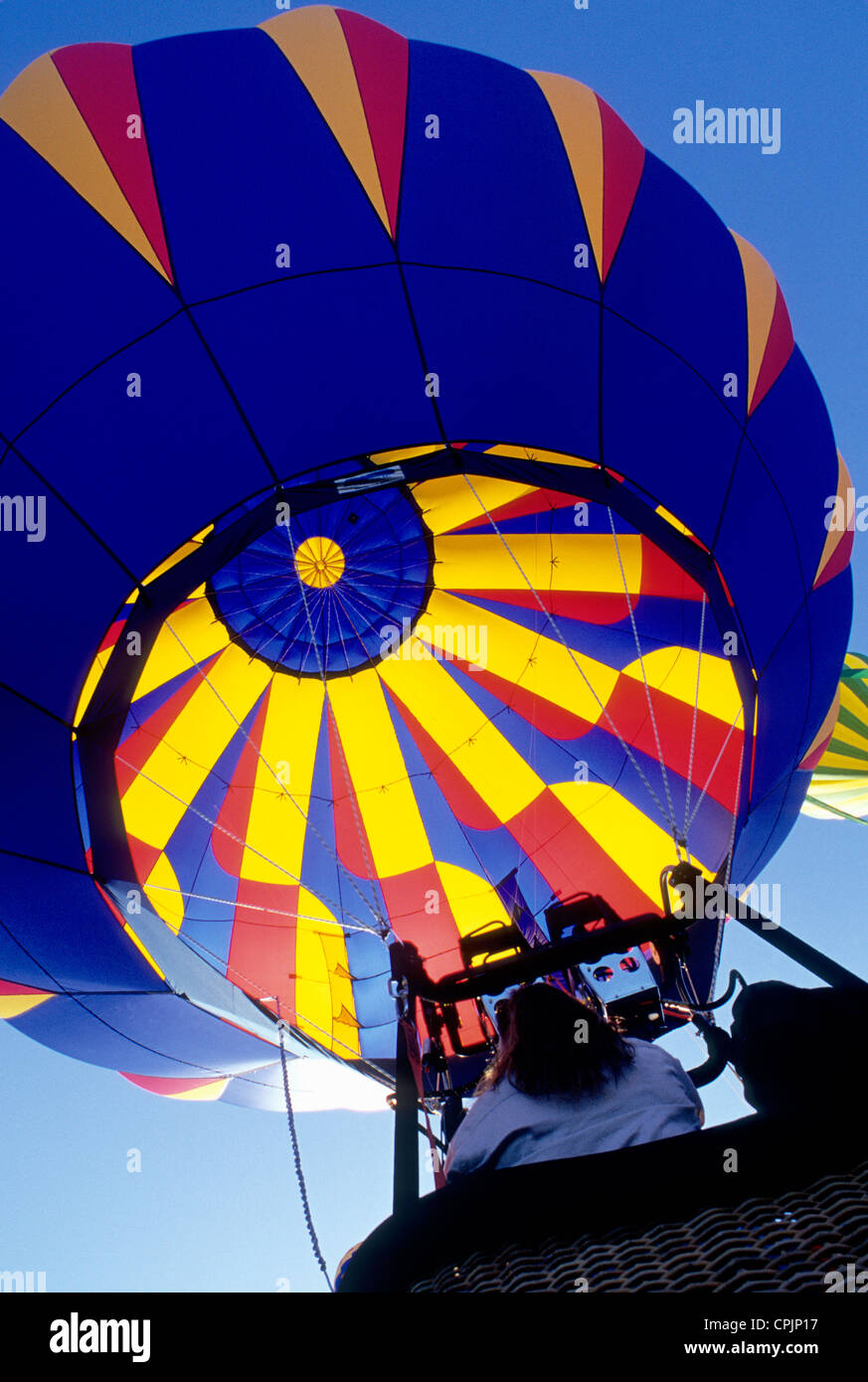 Hot air balloon launching Stock Photo - Alamy