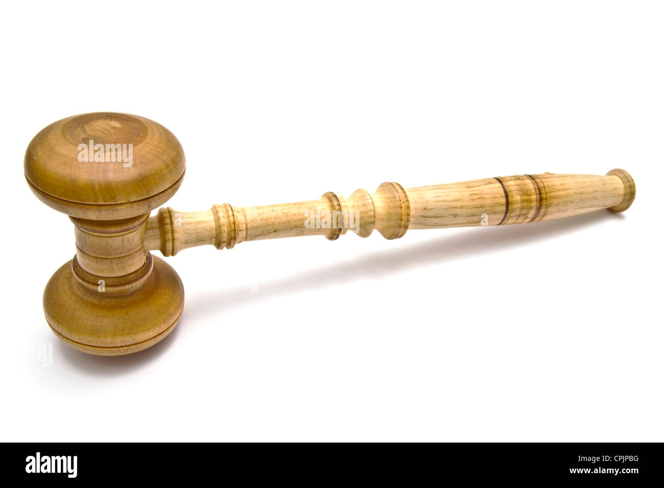 A gavel isolated on white background Stock Photo - Alamy
