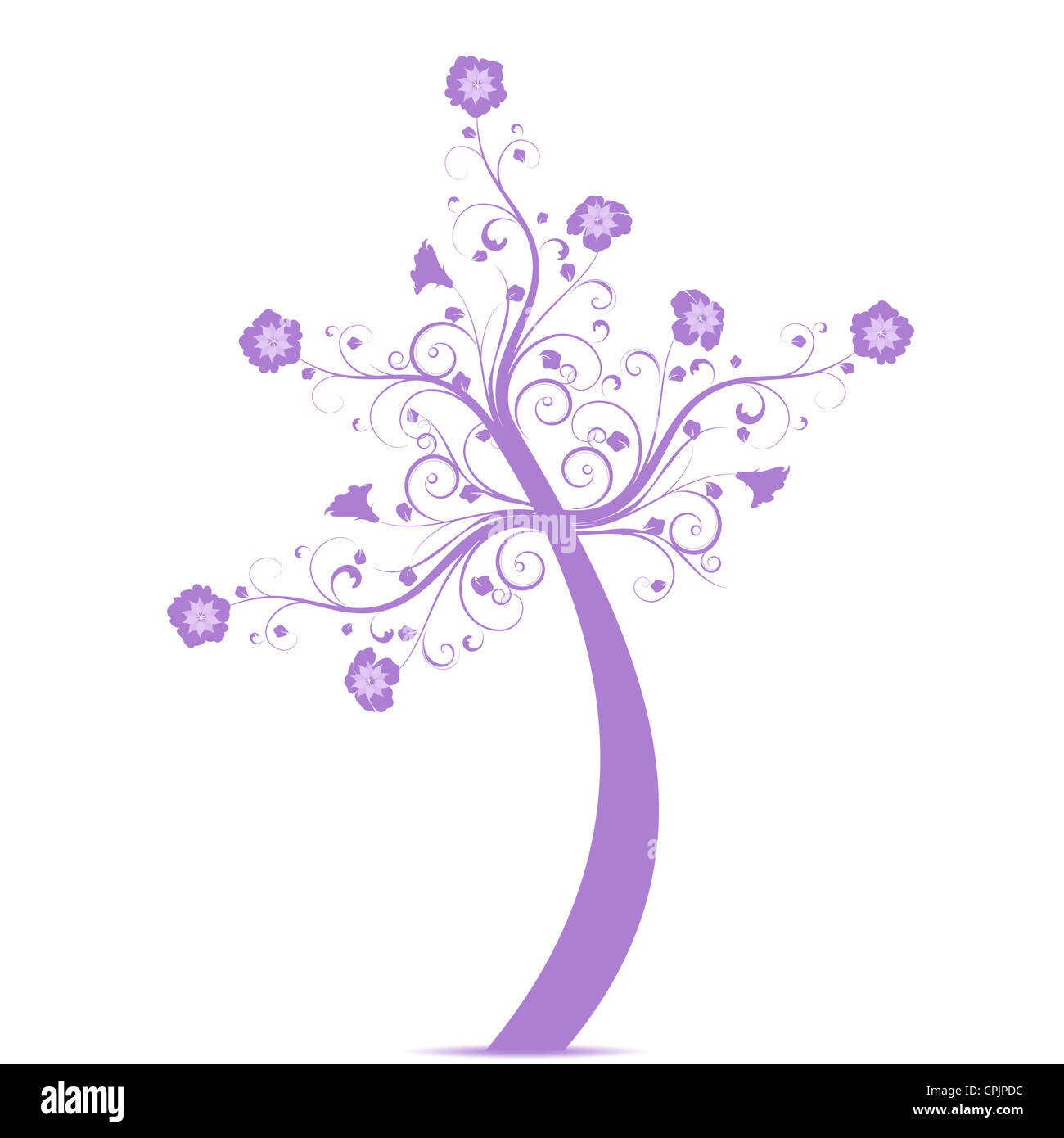 Beautiful art tree isolated on white background Stock Photo - Alamy