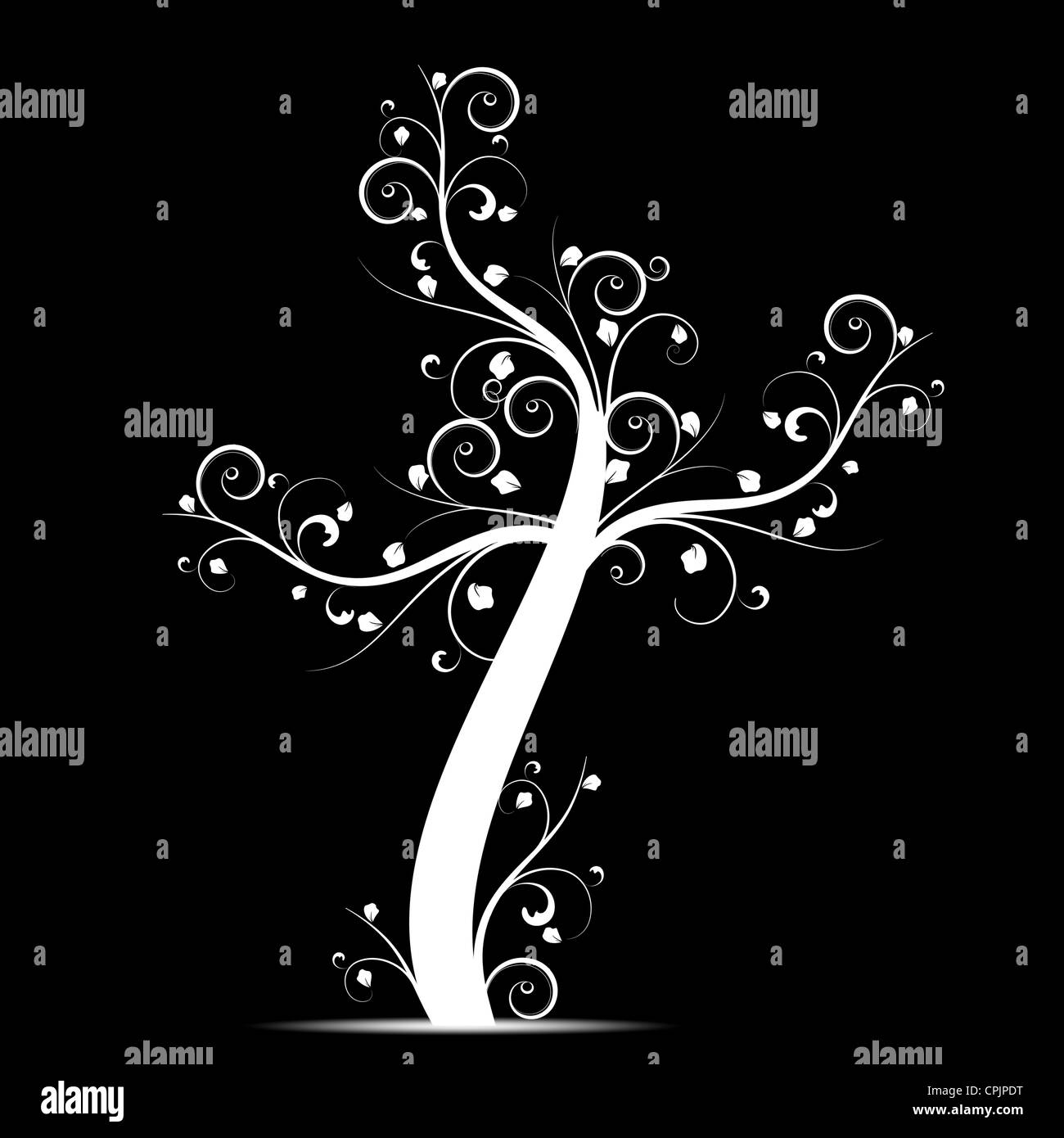 Beautiful art tree isolated on white background Stock Photo - Alamy