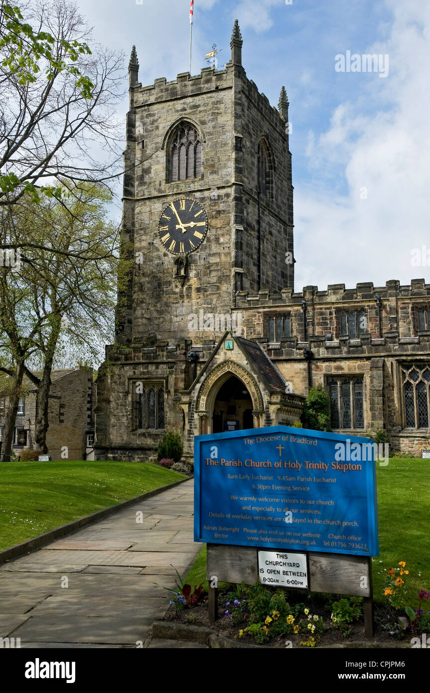 Holy Trinity Church exterior in spring Skipton North Yorkshire Dales ...