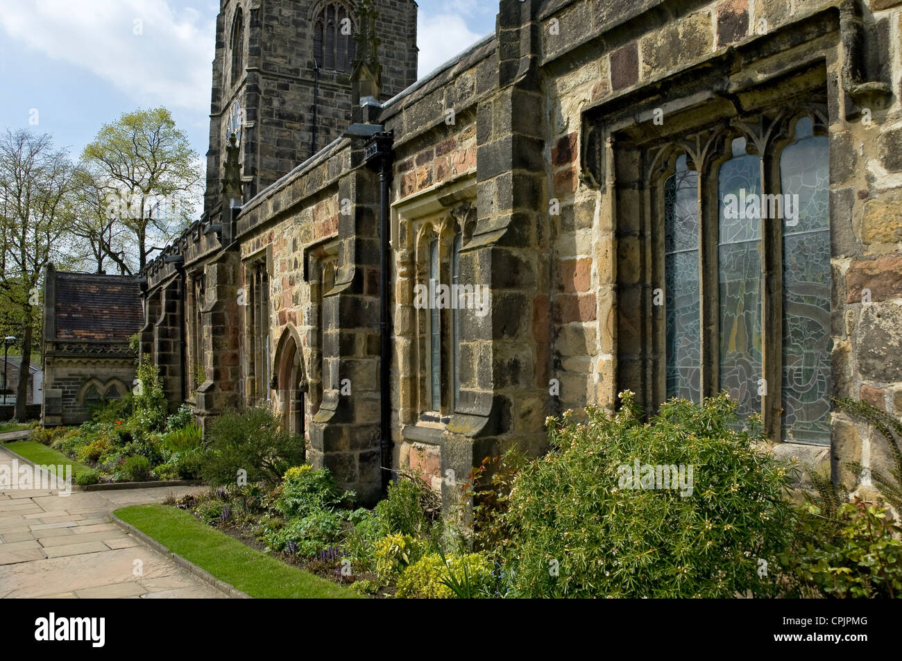 Holy Trinity Church exterior in spring Skipton North Yorkshire Dales ...