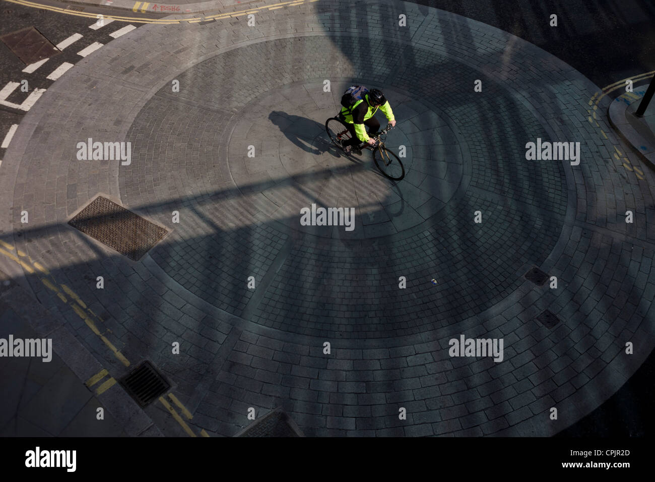 Roundabout Uk Cyclist High Resolution Stock Photography and Images - Alamy