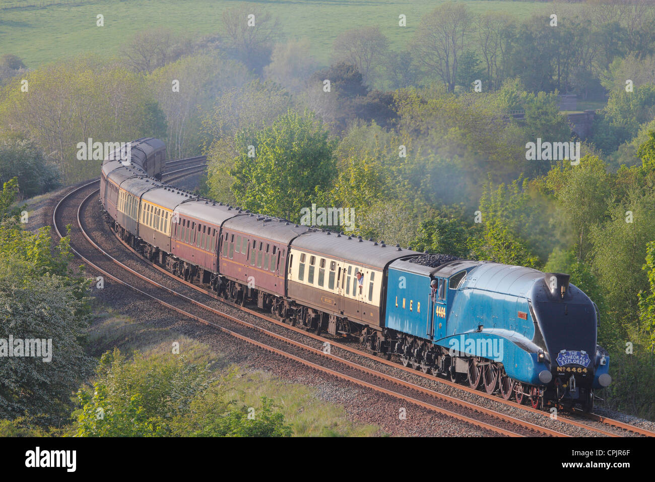 The Cathedrals Explorer, LNER Class A4 4464 Bittern Steam train near ...