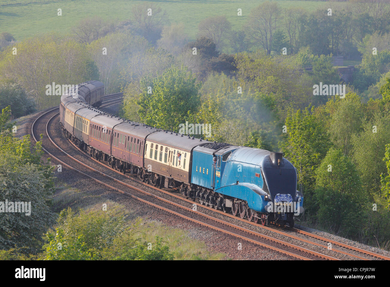 The Cathedrals Explorer, LNER Class A4 4464 Bittern Steam train near ...