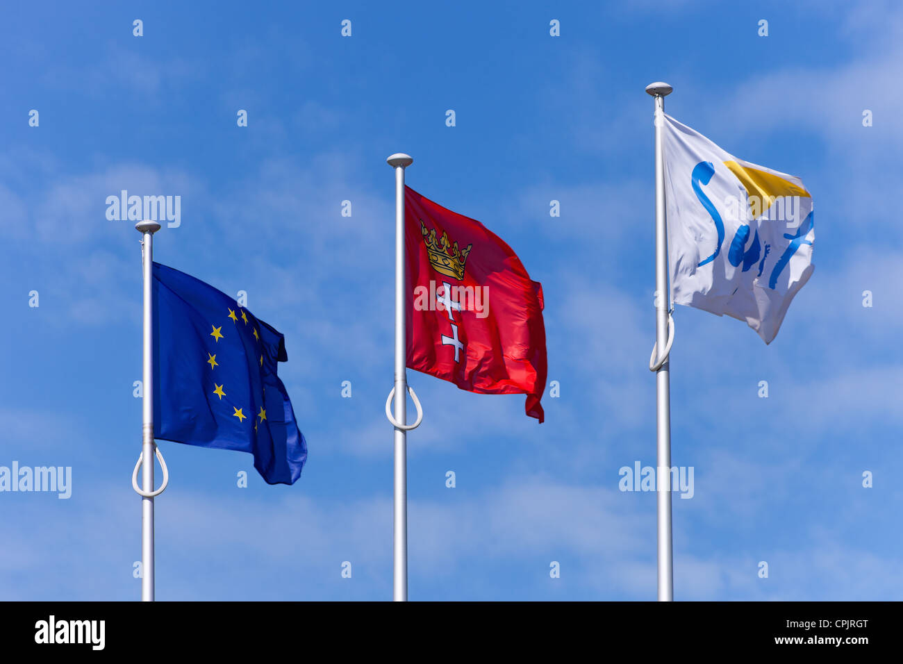 Poland flag blue sky hi-res stock photography and images - Alamy