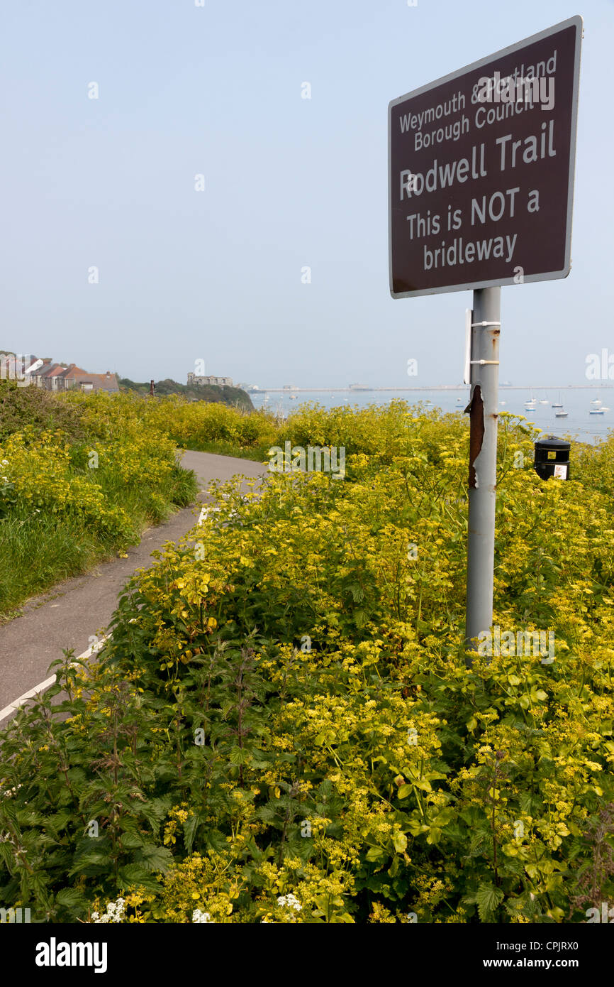 The Rodwell Trail along the coast from Wyke Regis to Weymouth in the ...