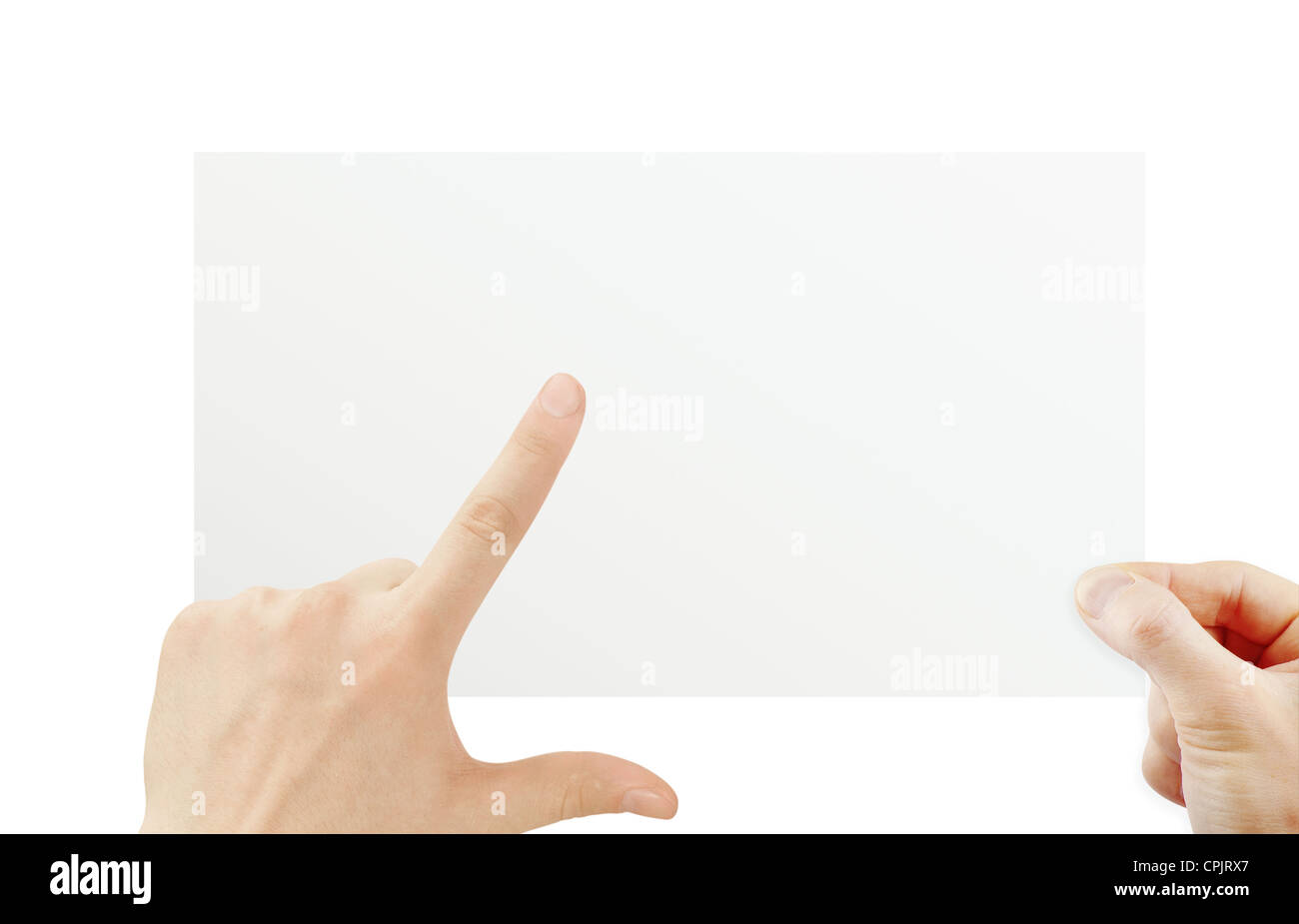 Hand holding paper Stock Photo - Alamy