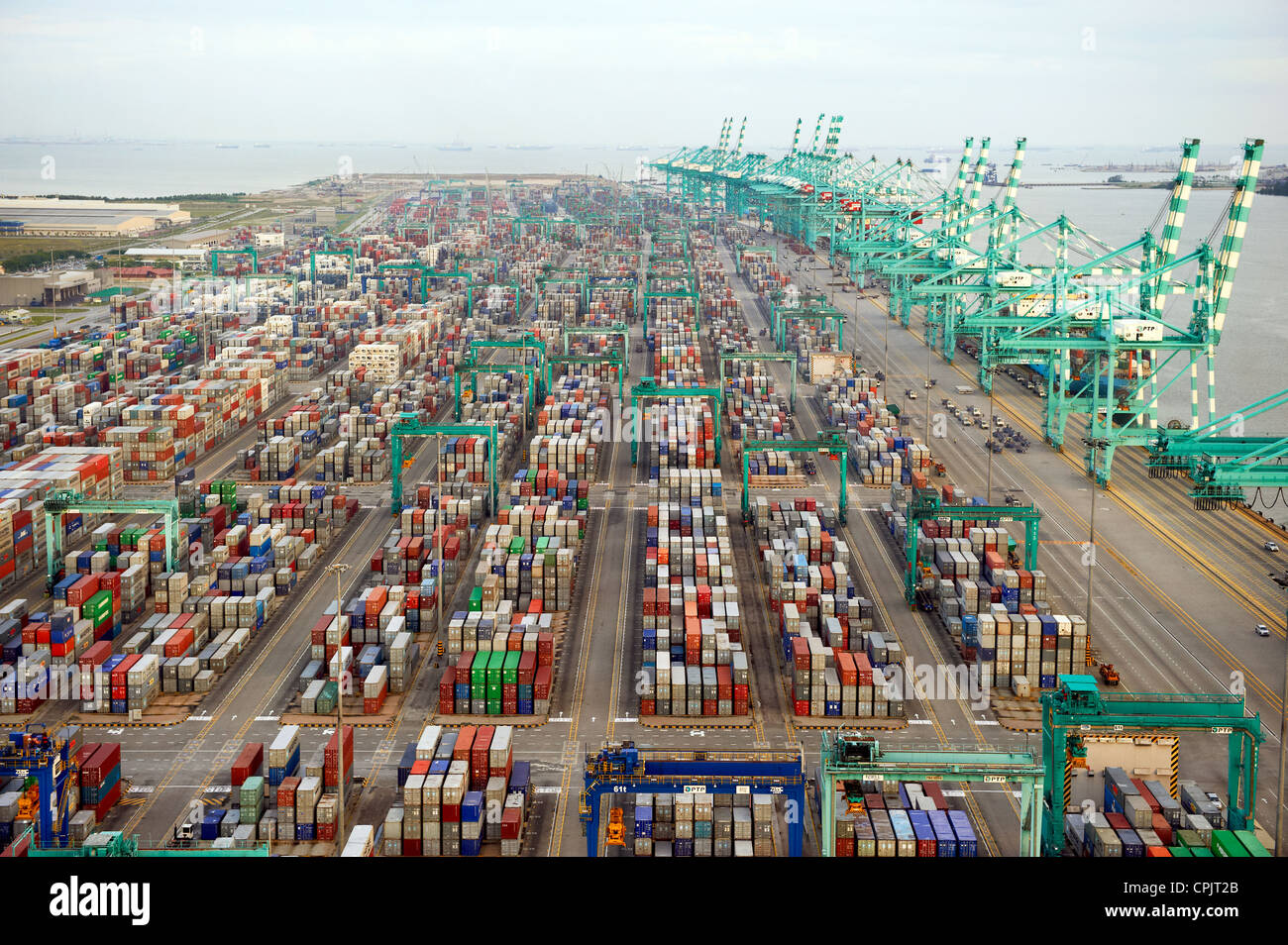 A container terminal shipping port in Johor, Malaysia Stock Photo - Alamy