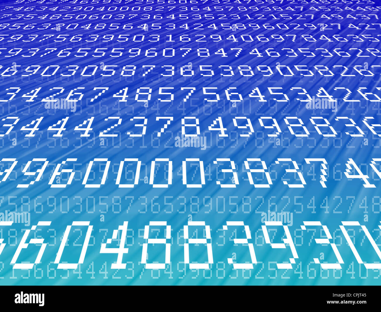 blue gradient background and white digits Stock Photo - Alamy