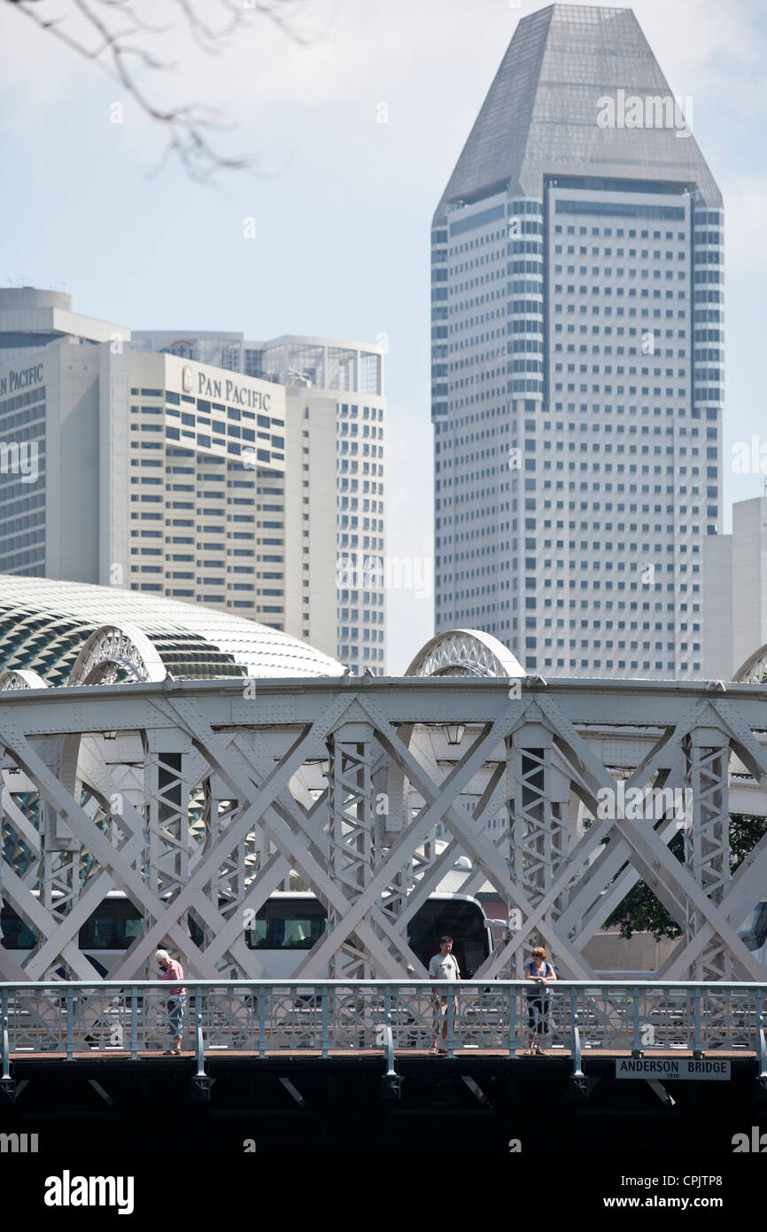 A view of Anderson Bridge with the Esplanade area in the background ...