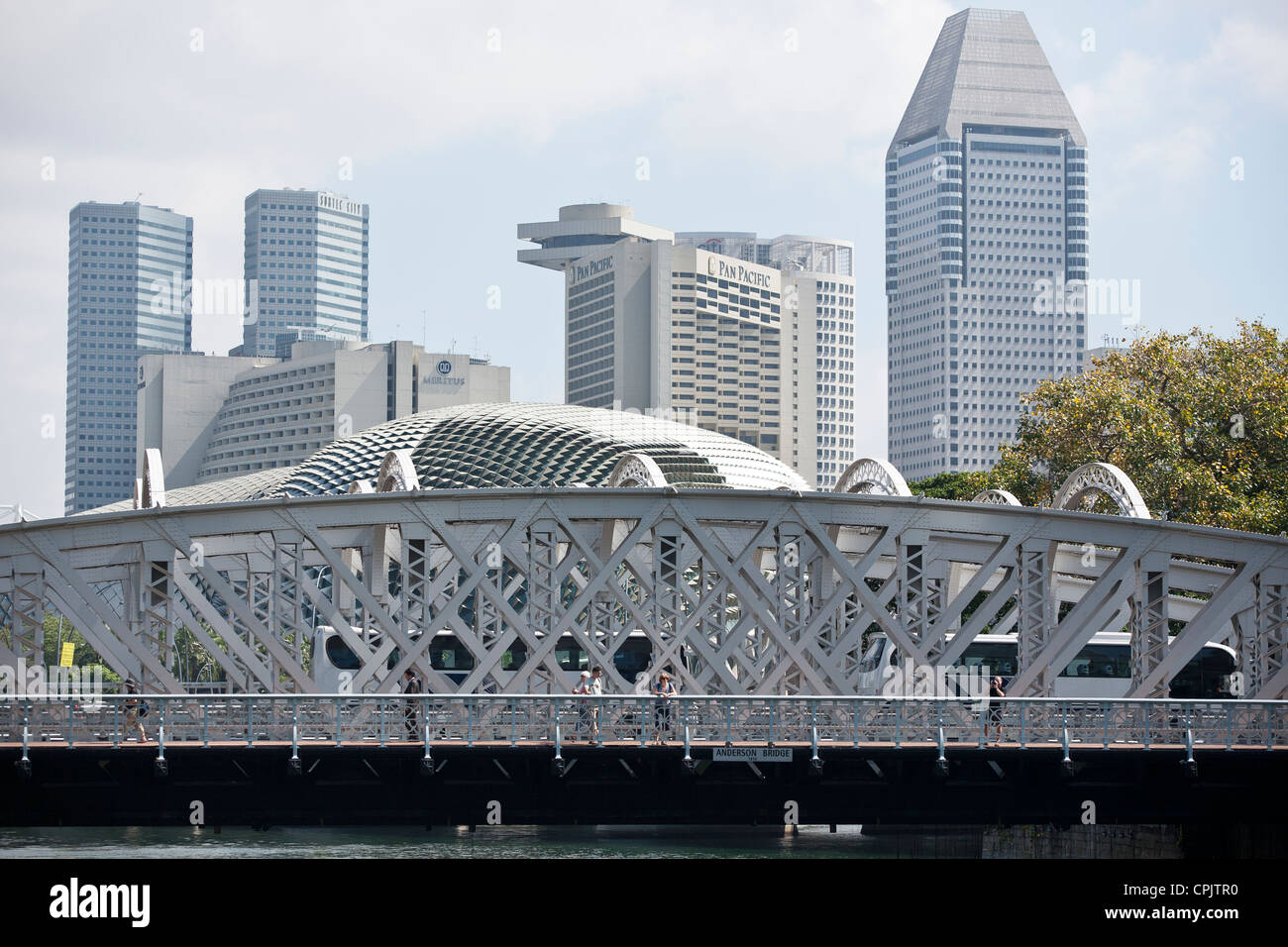 A view of Anderson Bridge with the Esplanade area in the background ...