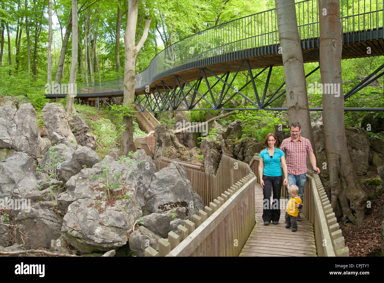 chaos of rocks, Sauerland Park near Hemer, Sauerland, North Rhine ...