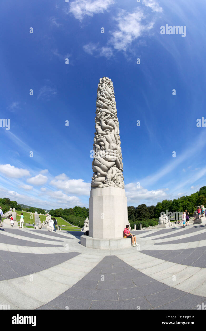 Monolith, by Gustav Vigeland, sculptures in granite in Vigeland ...