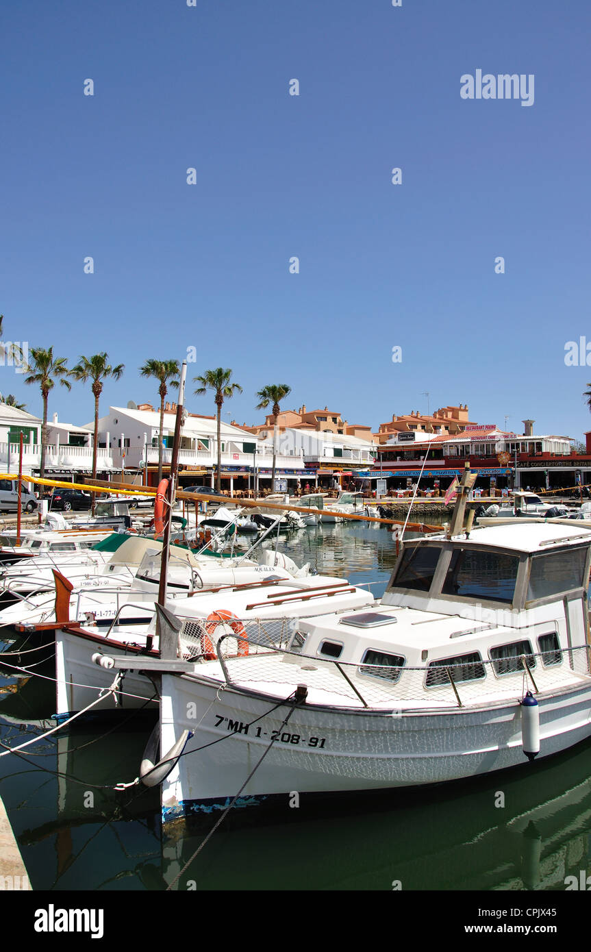 The Marina at Cala en Bosc, Menorca, Balearic Islands, Spain Stock ...