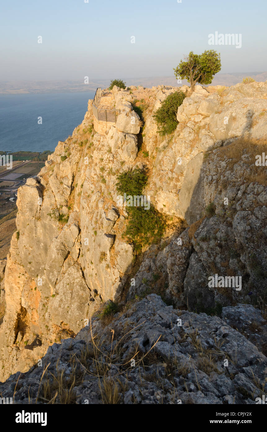 Mount Arbel above the Sea of Galilee. israel Stock Photo - Alamy