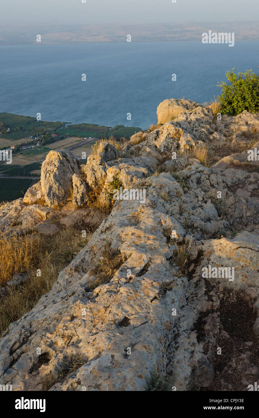 Mount Arbel above the Sea of Galilee. israel Stock Photo - Alamy