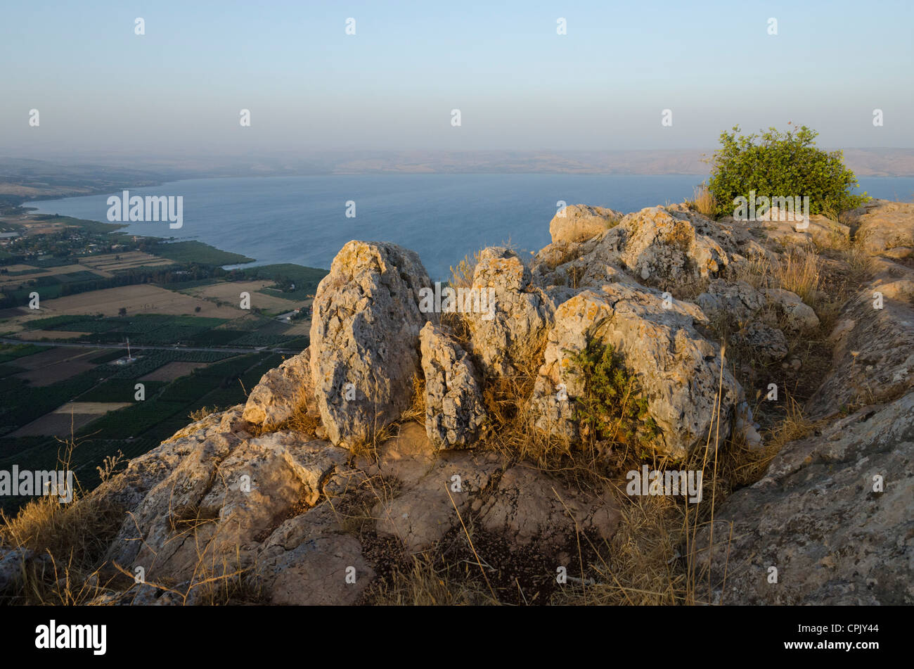 Mount Arbel above the Sea of Galilee. israel Stock Photo - Alamy