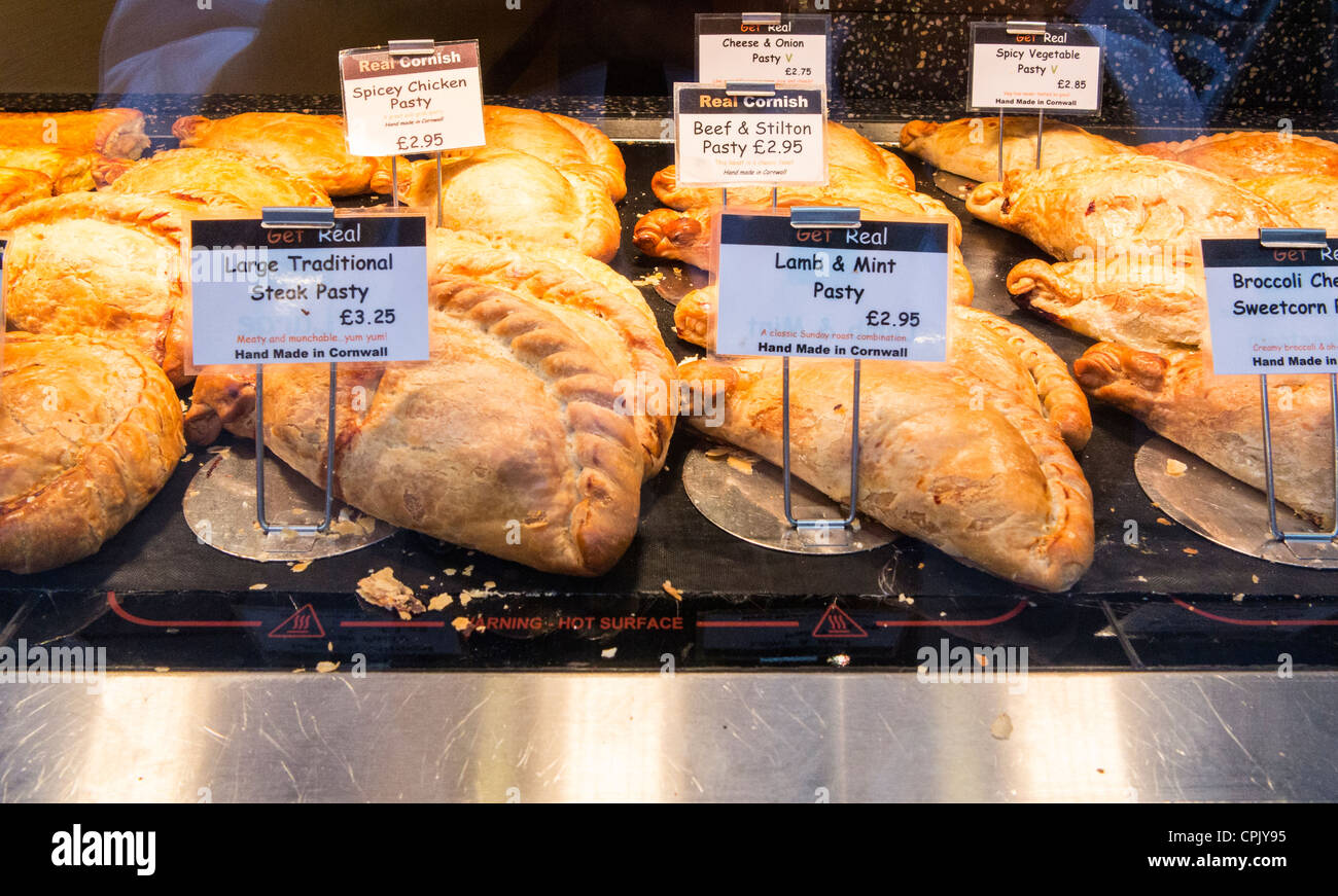 Pasty And Pasties For Sale In A Shop In Exeter Including Steak Pasty Lamb And Mint And More