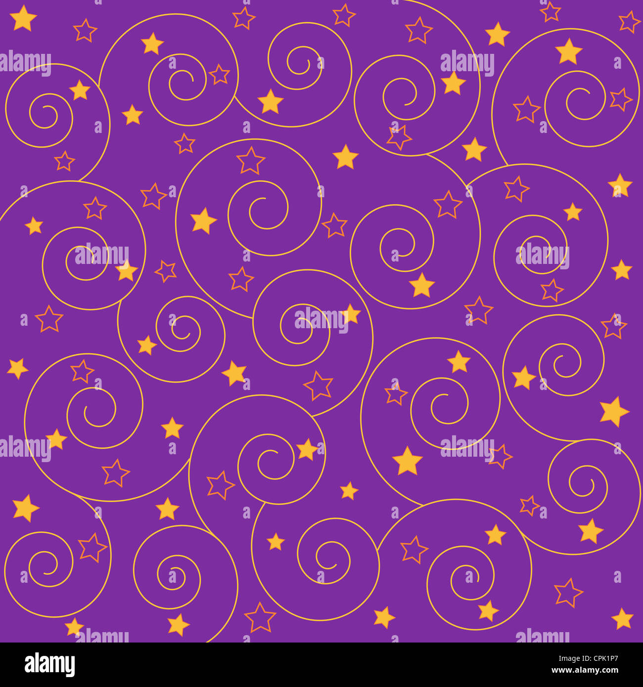 Celebration stars and swirls pattern on purple Stock Photo - Alamy
