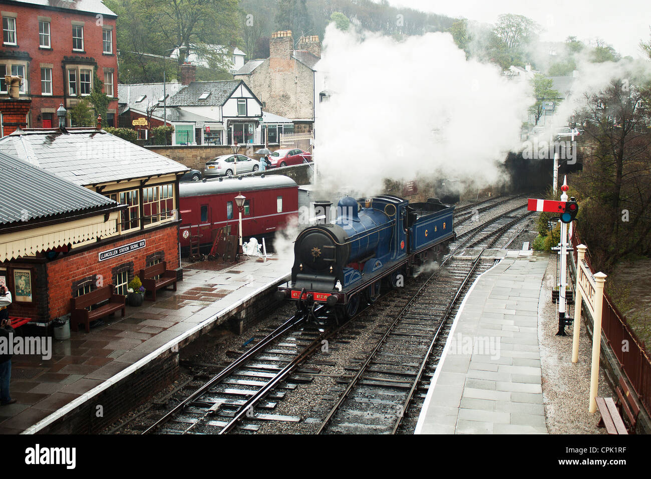 Locomotive 828 at Llangollen Steam and Beer Festival April 2012 Stock ...
