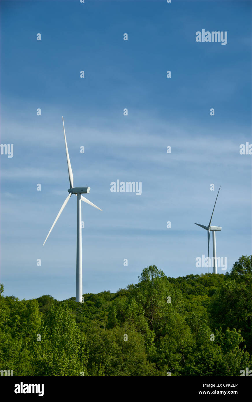 Western Pennsylvania (USA) wind turbines, Mill Run Wind Farm Stock ...