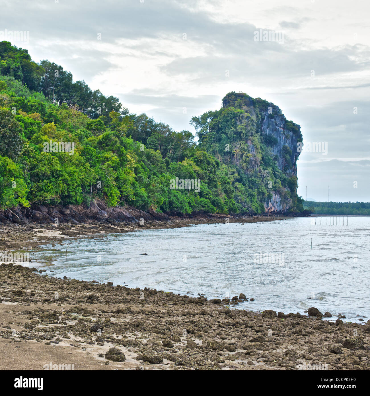 seashore with tall cliff, Andaman Sea, Thailand Stock Photo - Alamy