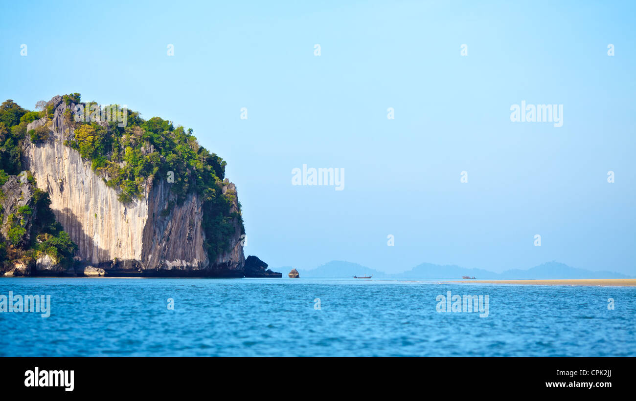 seashore with tall cliff, Andaman Sea, Thailand Stock Photo - Alamy
