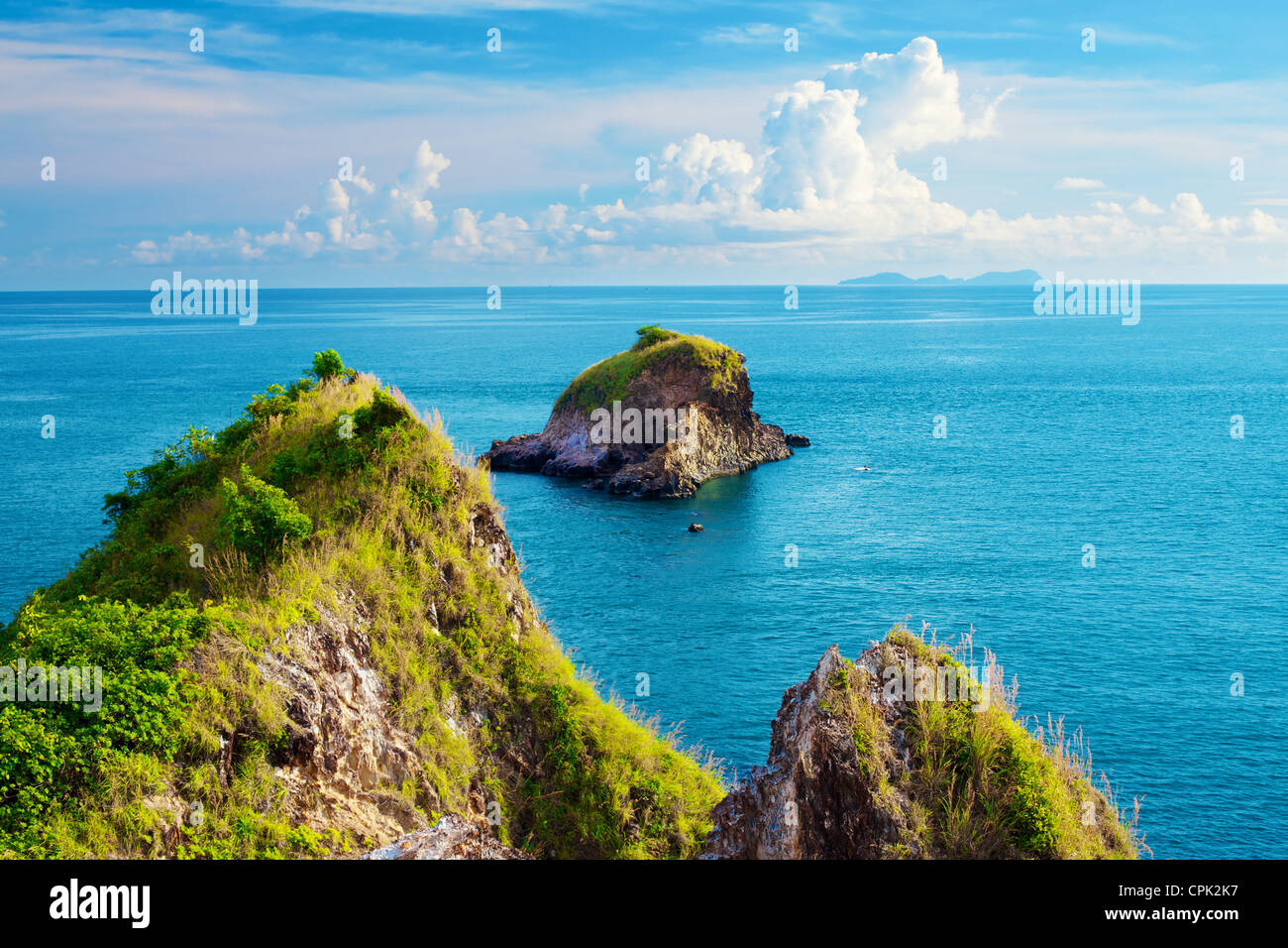 rocks in Andaman Sea, aerial view, Thailand Stock Photo - Alamy