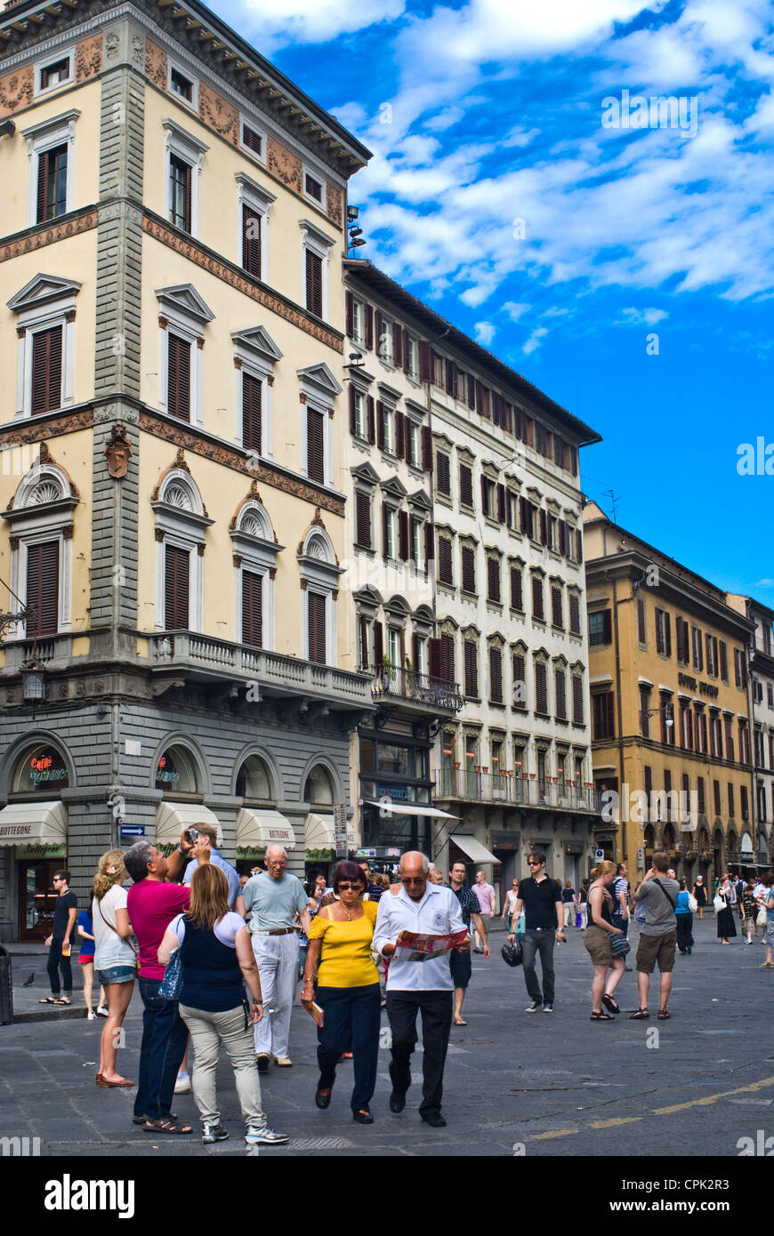 Tourists gathering in Florence Italy Stock Photo - Alamy