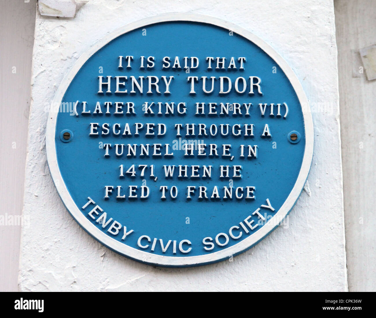 Tenby plaque hi-res stock photography and images - Alamy