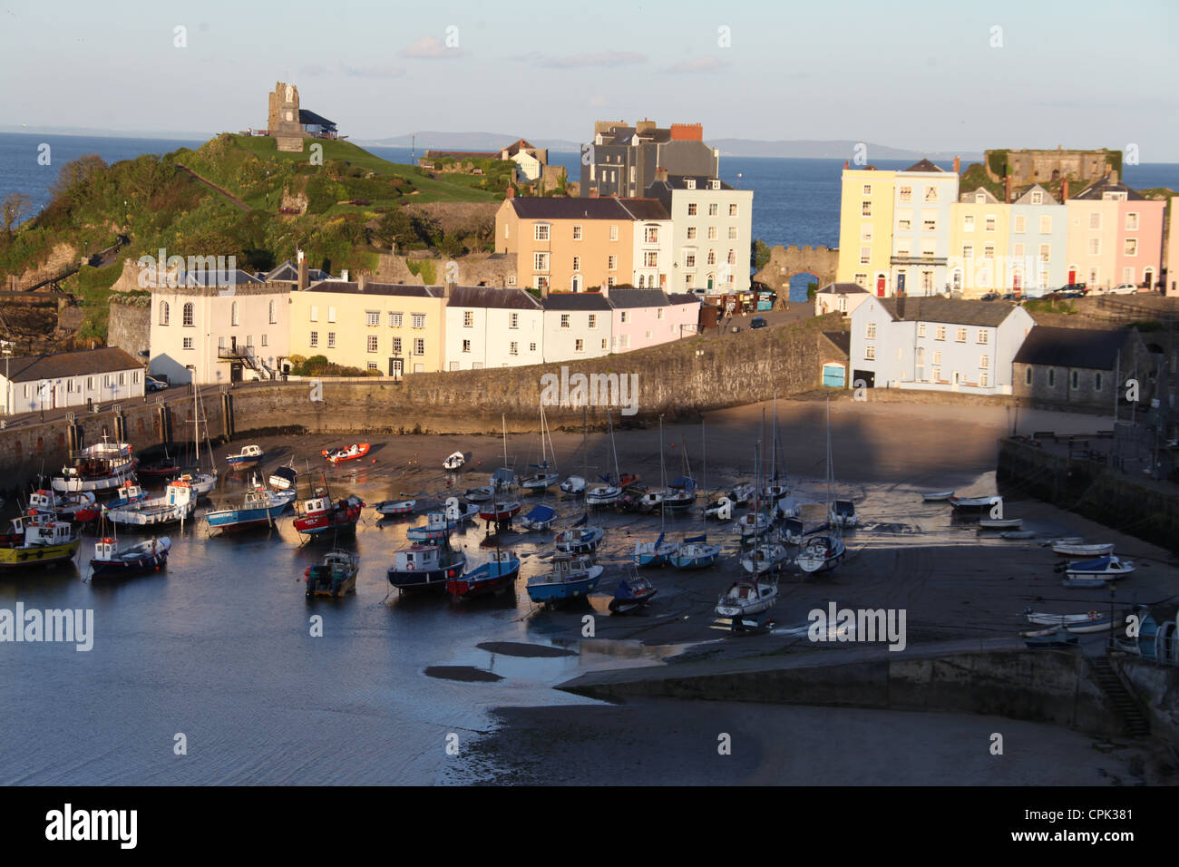 Tenby Harbour in the Evening Light Stock Photo - Alamy