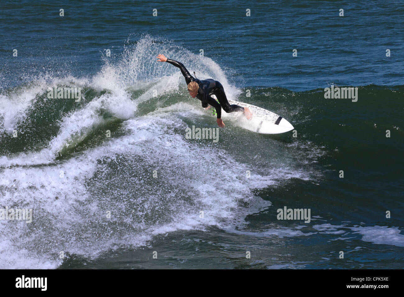 A surfer riding a wave - San Francisco, California USA Stock Photo - Alamy