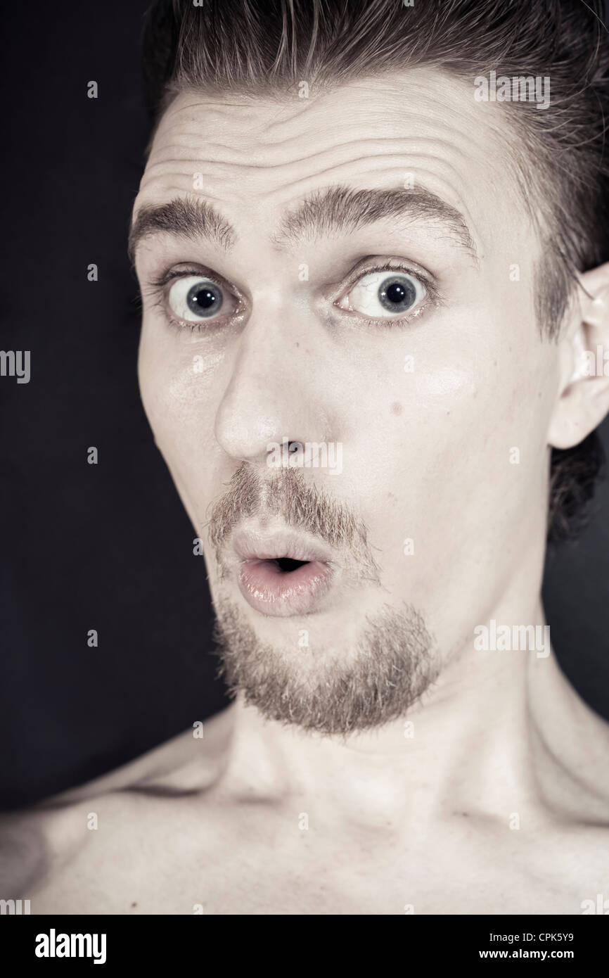profile of man with funny face closeup Stock Photo - Alamy