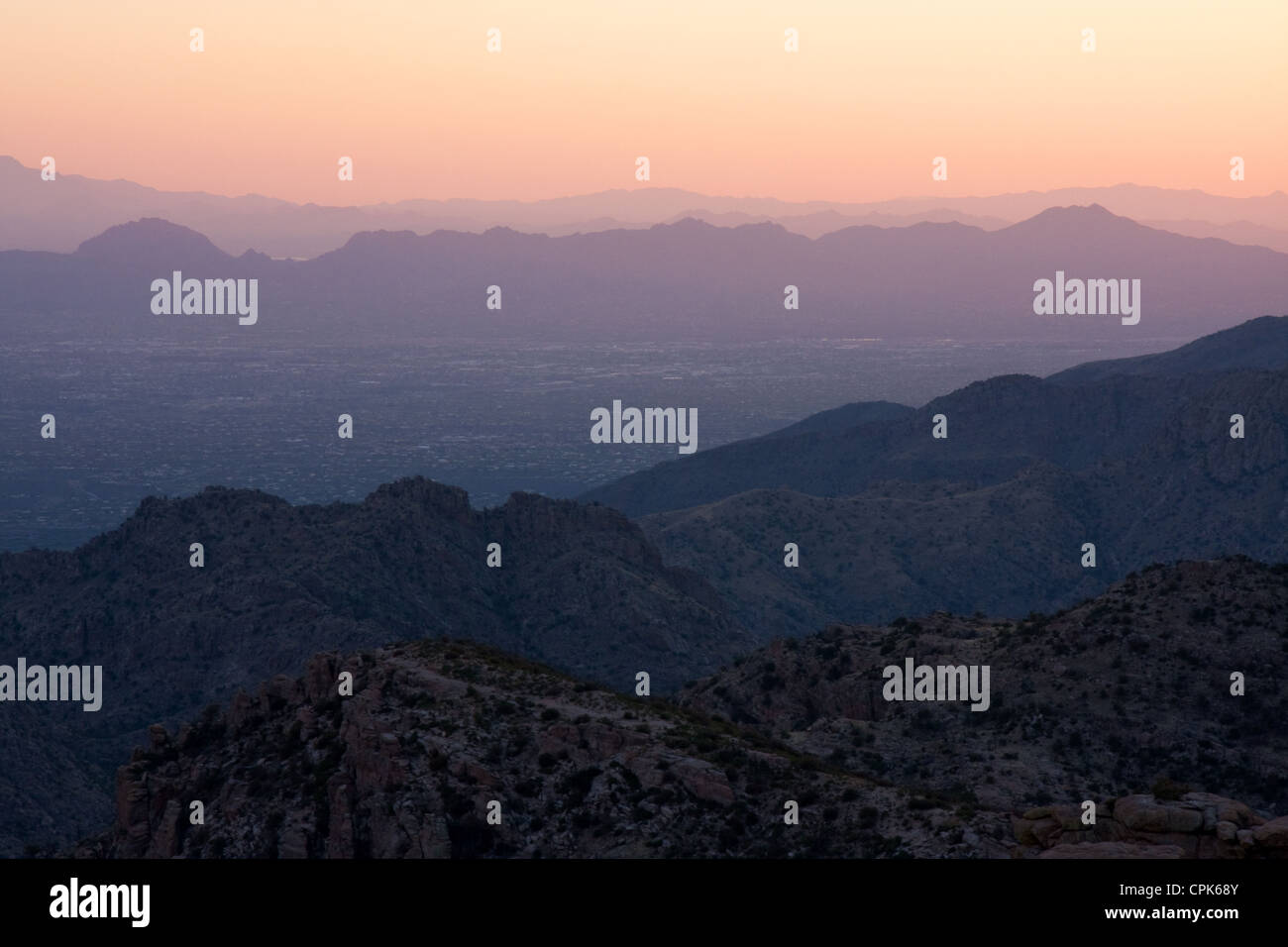 Santa catalina mountains arizona sunset hi-res stock photography and ...