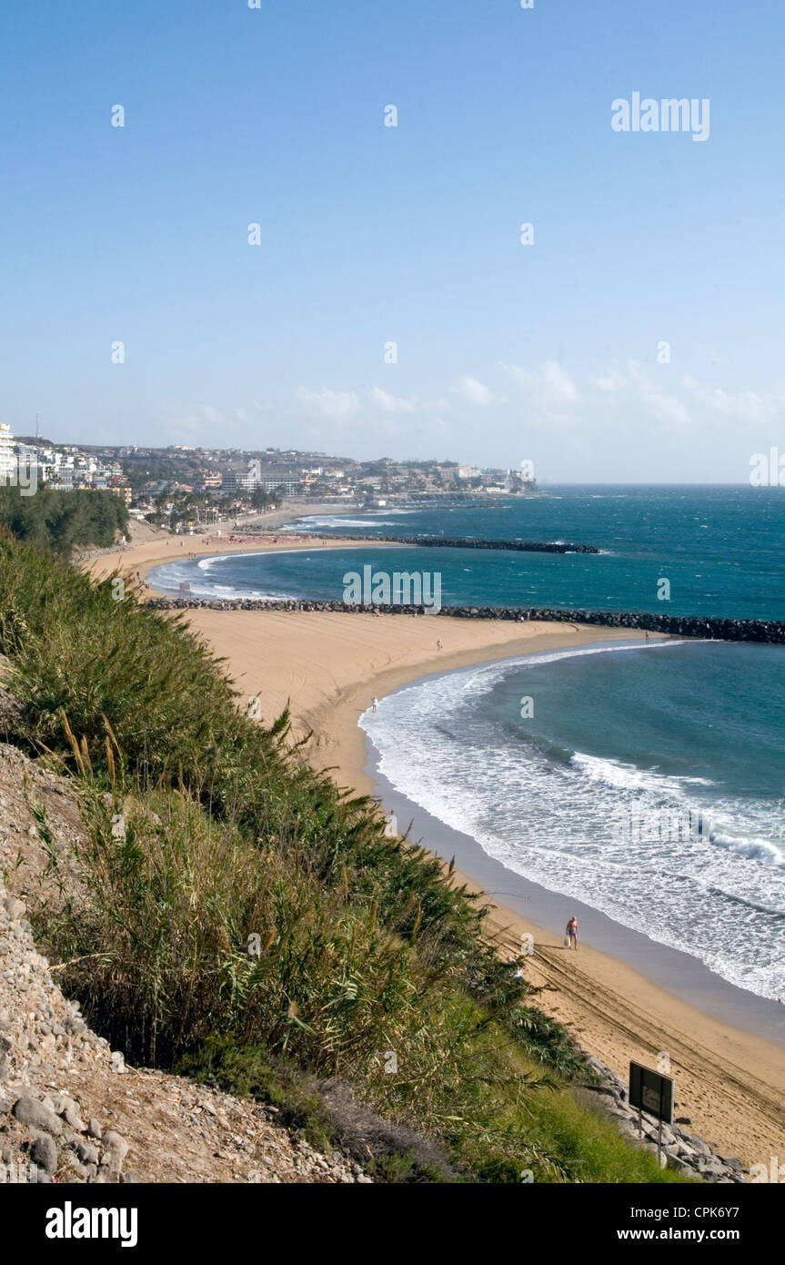 Playa del Inglés Beach of the English gran canaria canary islands isles ...