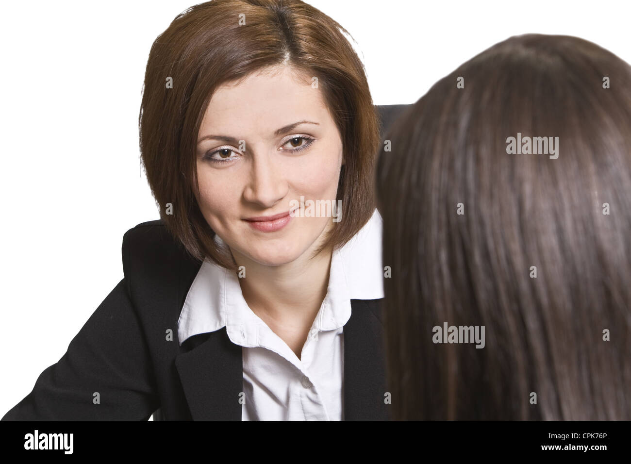Two women during job interview hi-res stock photography and images - Alamy