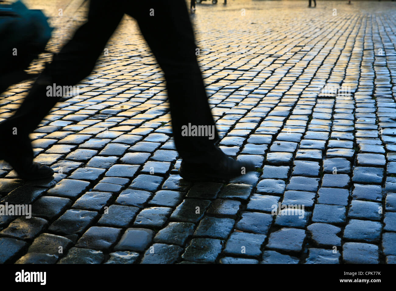 Scenes of Brussels downtown: pavement on the grand place Stock Photo ...