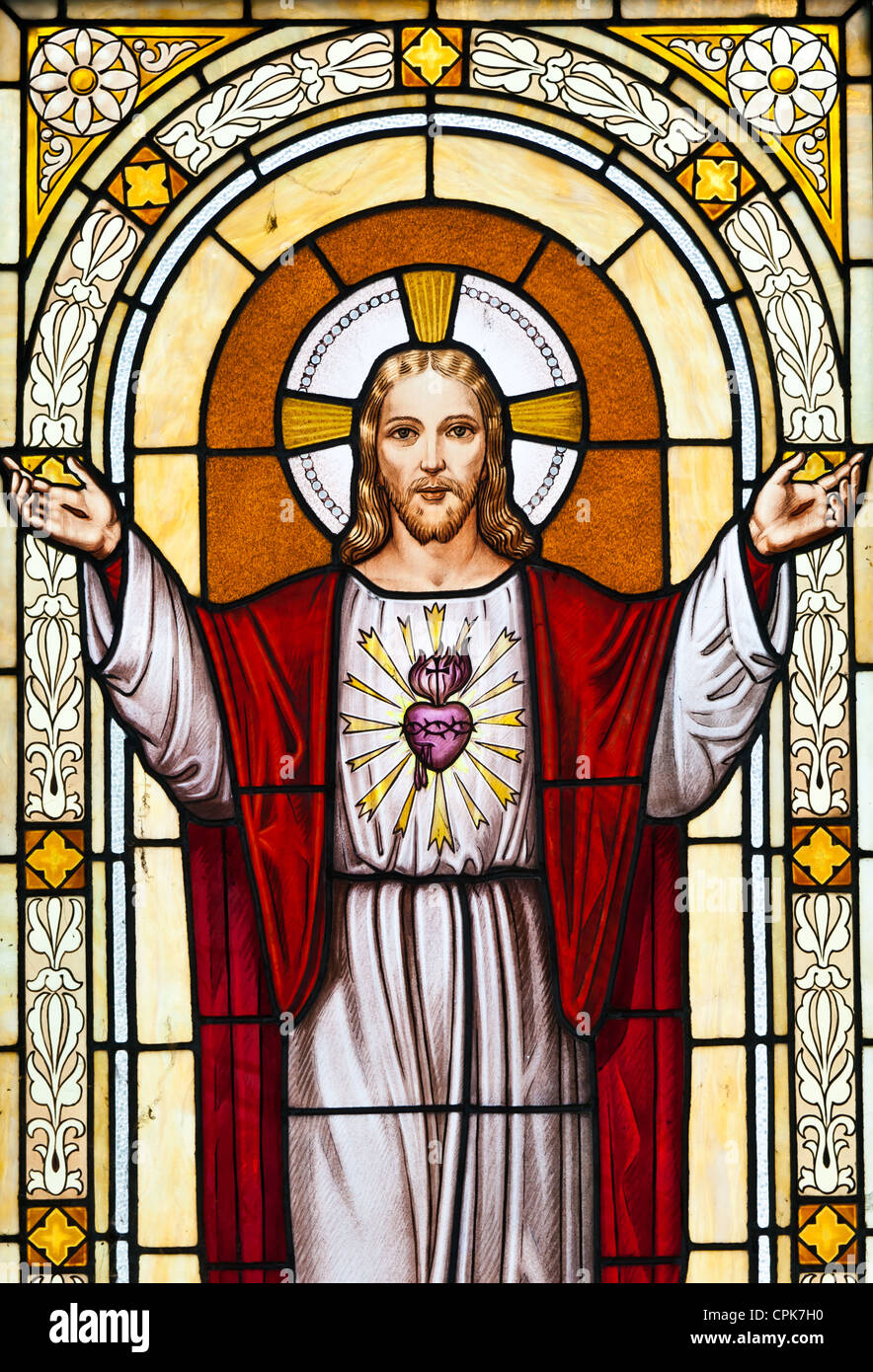 Italy. Jesus image in an old cemetery. Old tomb, no need of copy ...