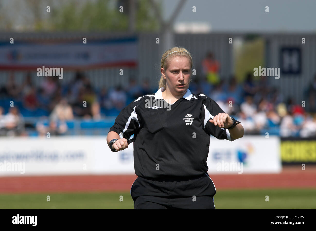 Female official female referee hi-res stock photography and images - Alamy