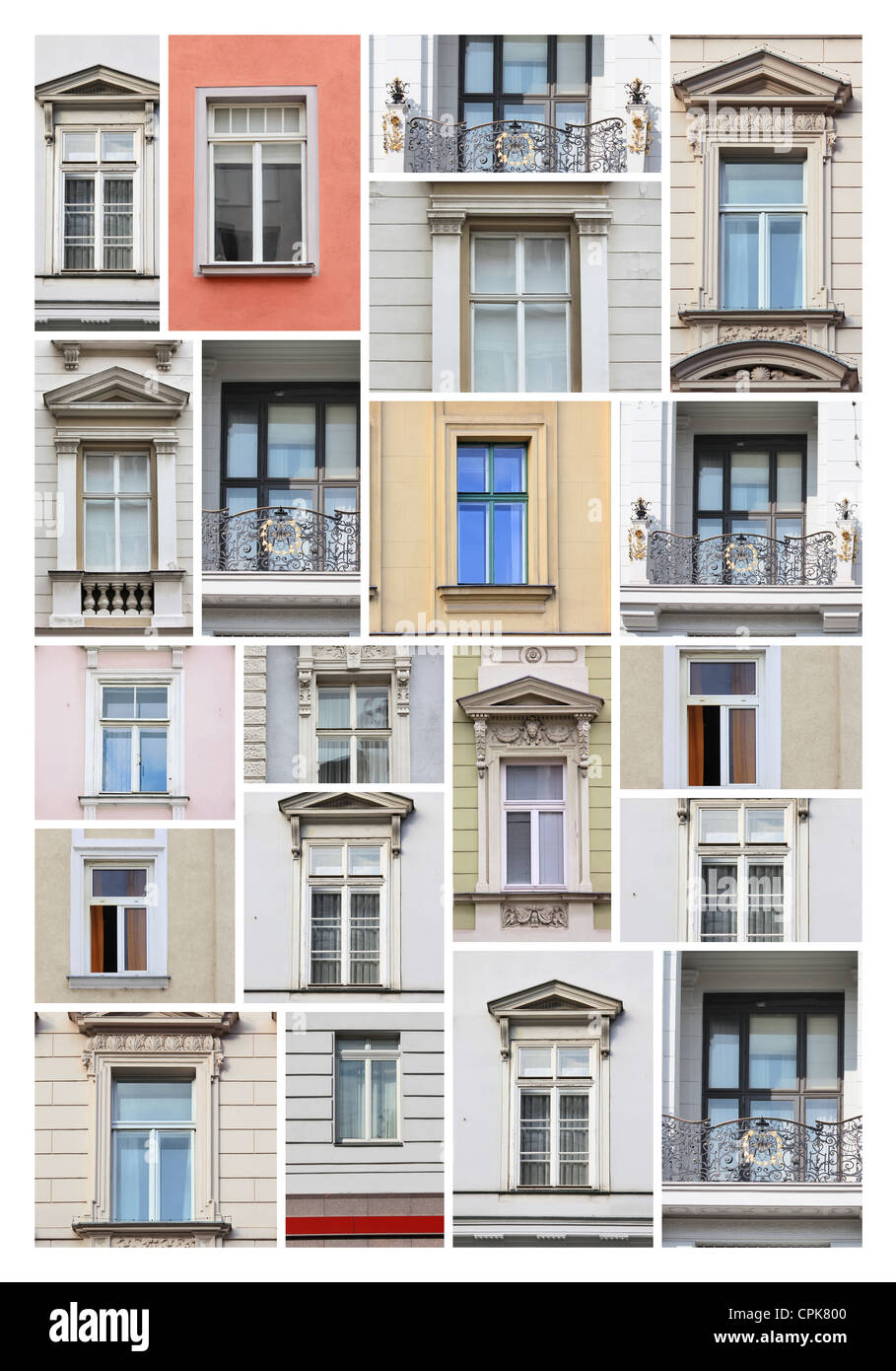 Collage of windows from Vienna Stock Photo - Alamy