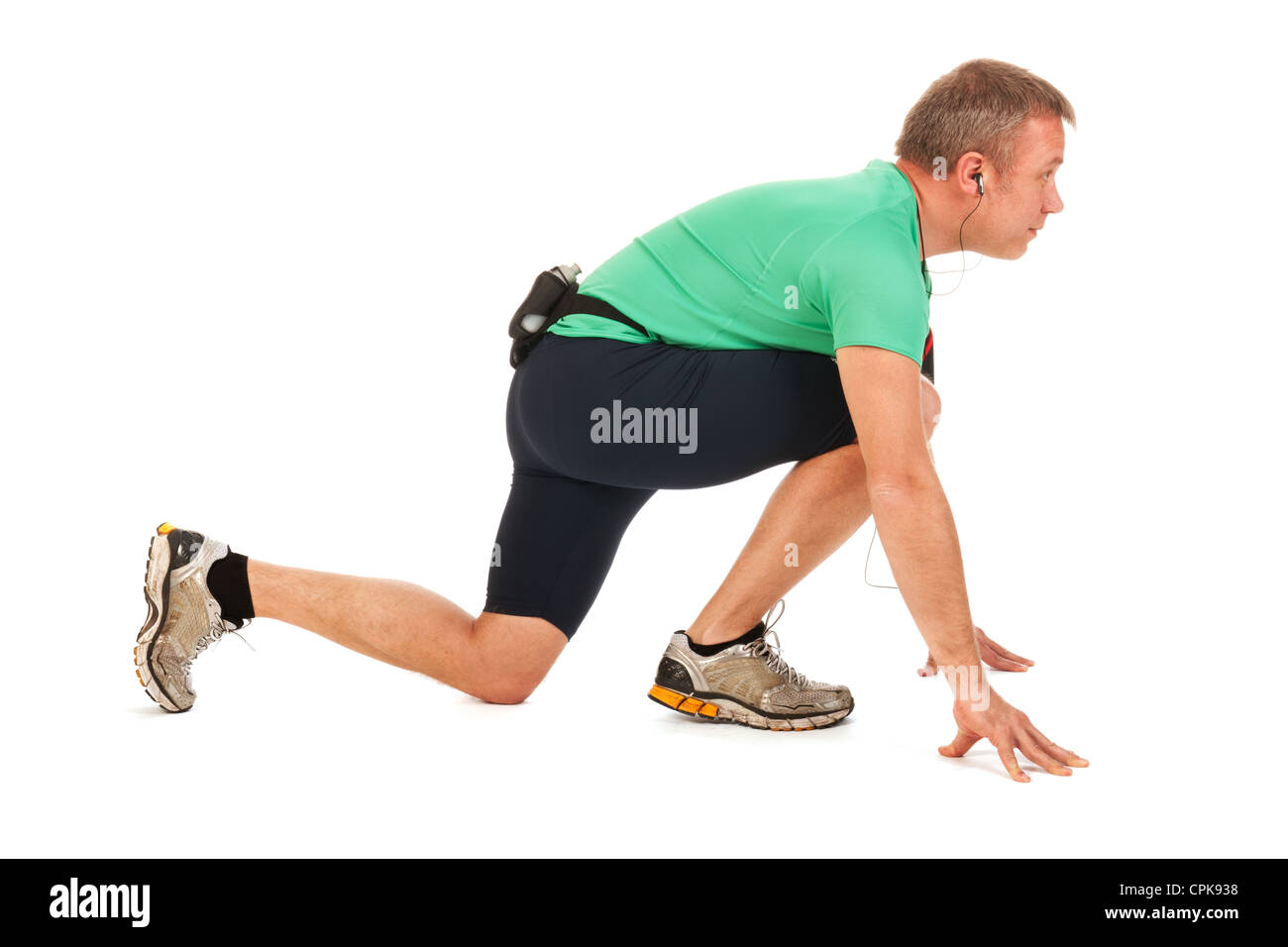 Adult runner is ready to go outdoor Stock Photo - Alamy