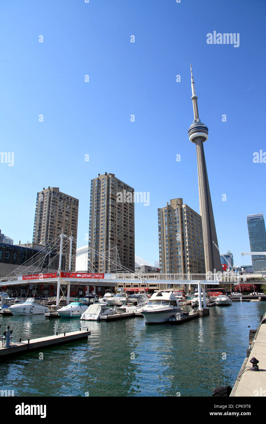 The CN Tower is a communications and observation tower in Downtown ...