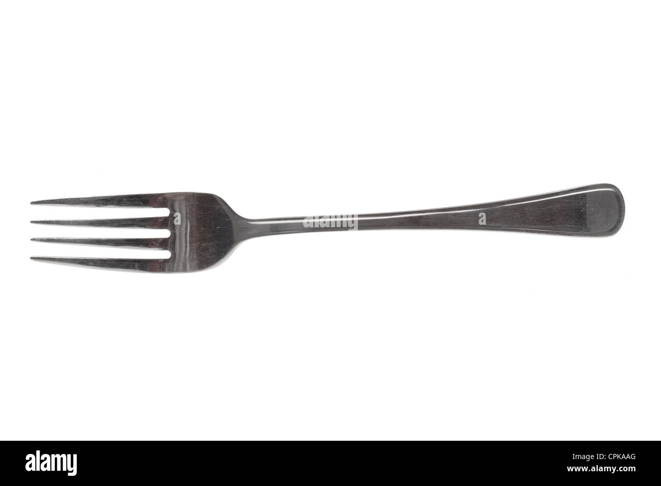 one fork photo on the white background Stock Photo - Alamy