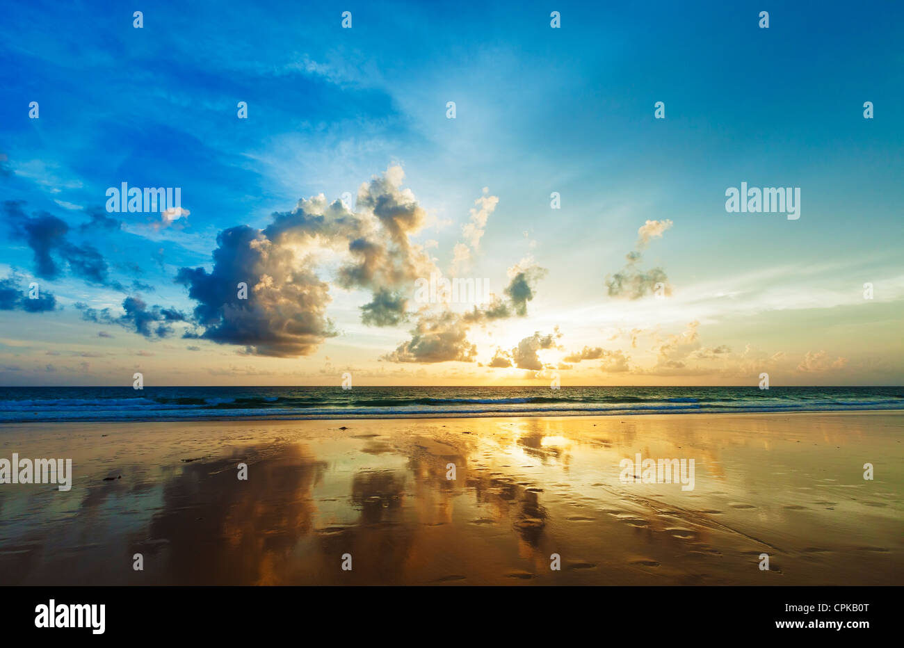 Spectacular sunset scene. HDR Processed Stock Photo - Alamy