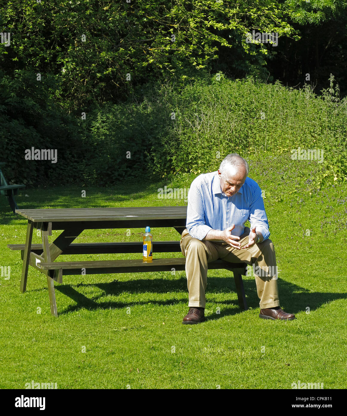 Man contemplating life deep in thought Milton Stock Photo - Alamy