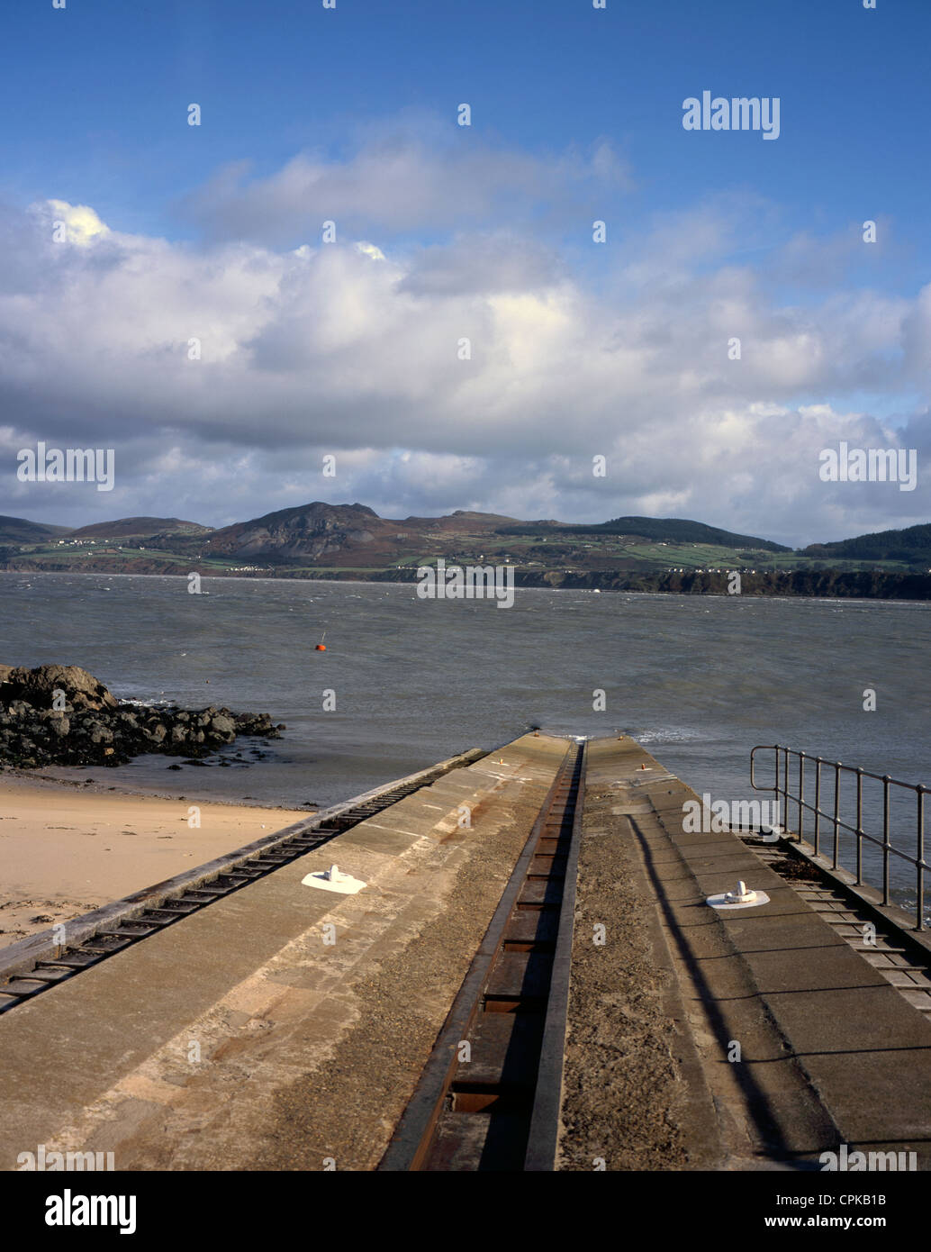 The slipway of the lifeboat station Porth Dinllaen Nefyn Lleyn ...