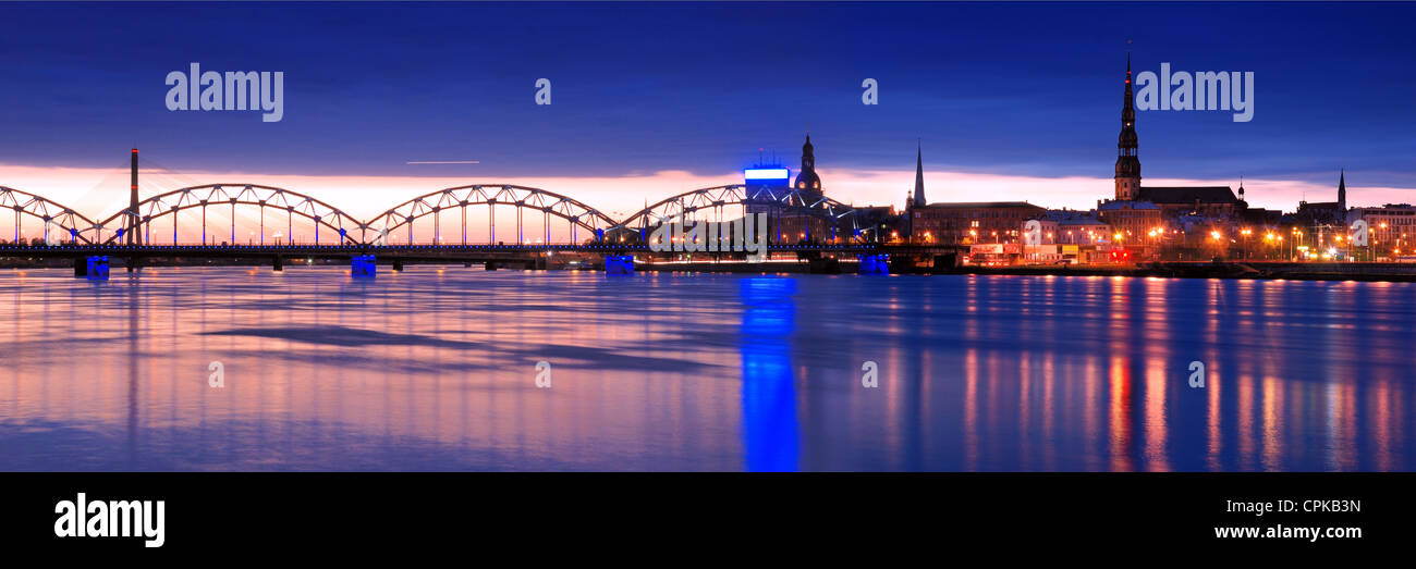 Quay of Daugava river in Riga, Latvia Stock Photo - Alamy