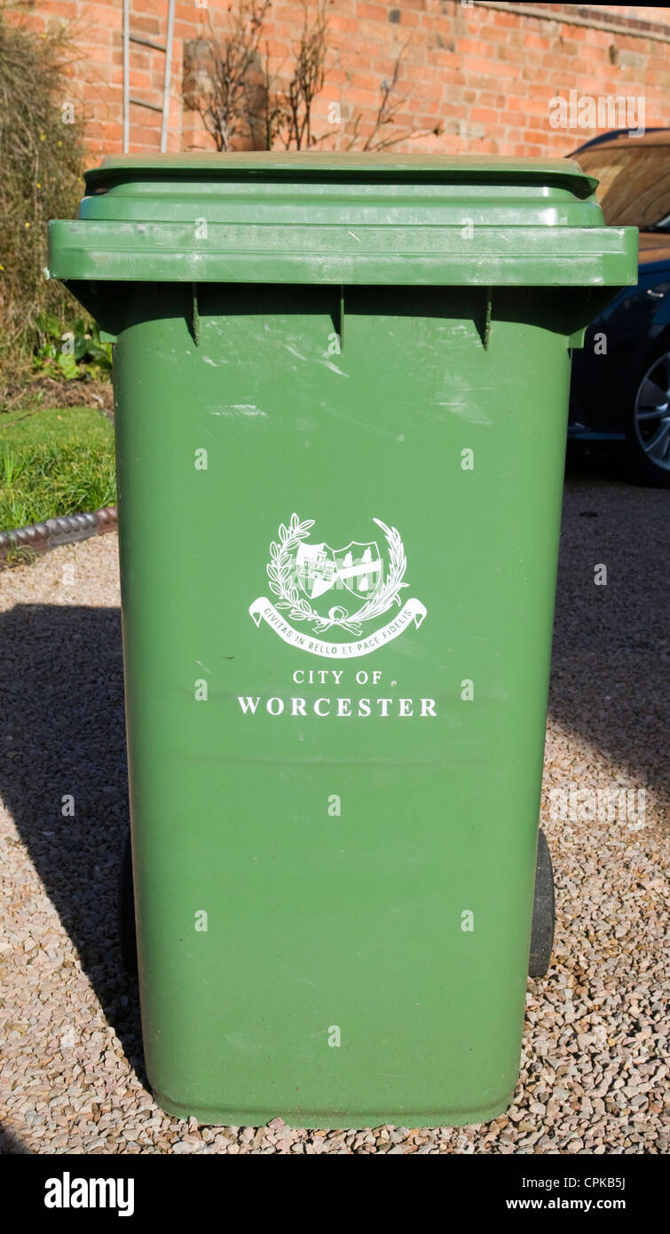 Re-cycling bin Worcester Worcestershire England UK Stock Photo - Alamy